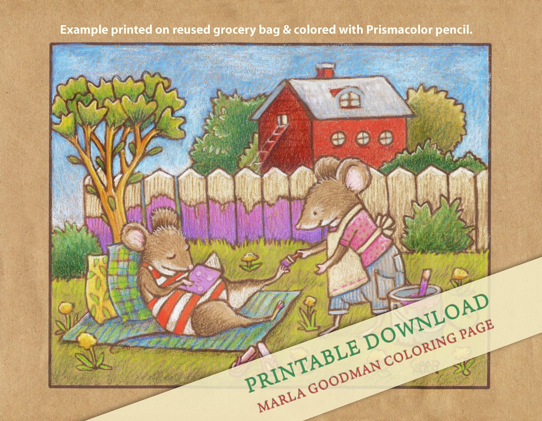 Printable Mouse Coloring Page home Pedicure Cute Marla Goodman ...