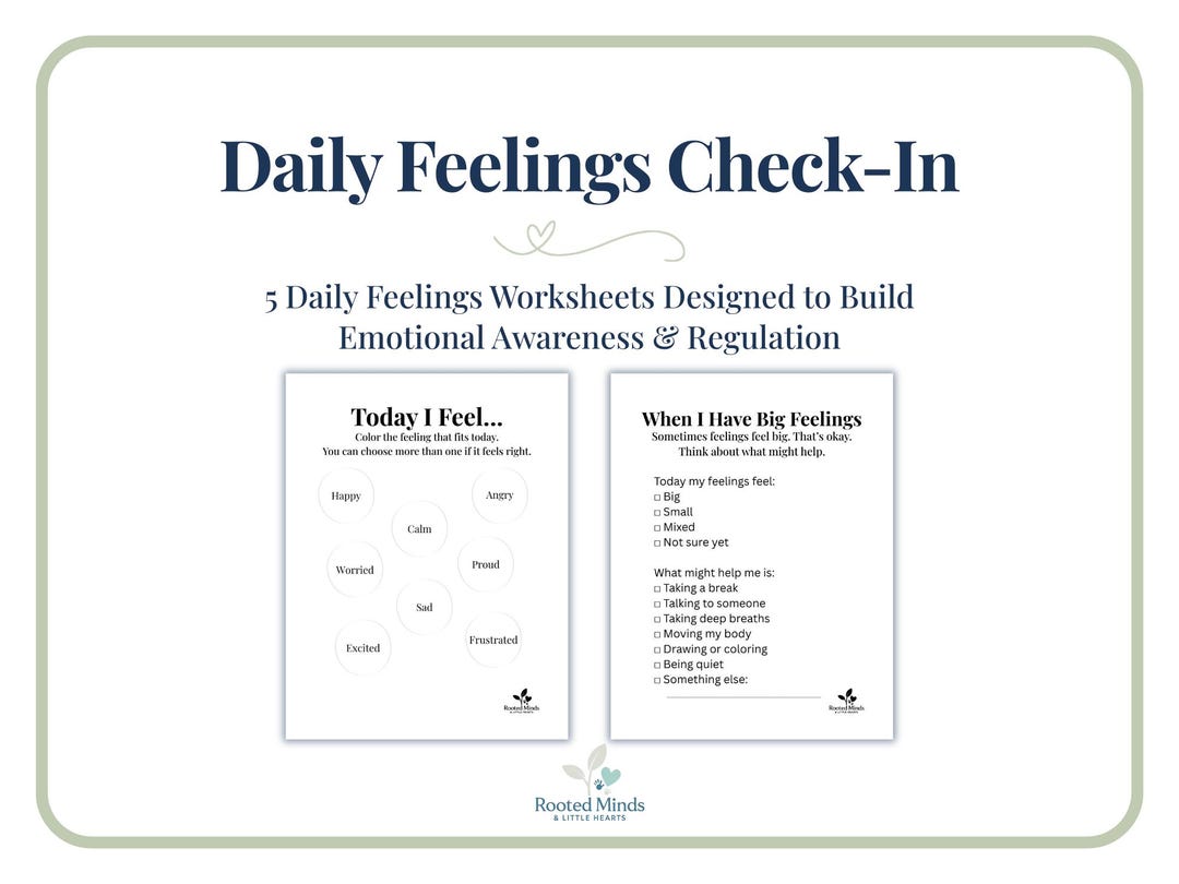 Daily Feelings Check-in for Kids | Emotional Awareness & Regulation ...