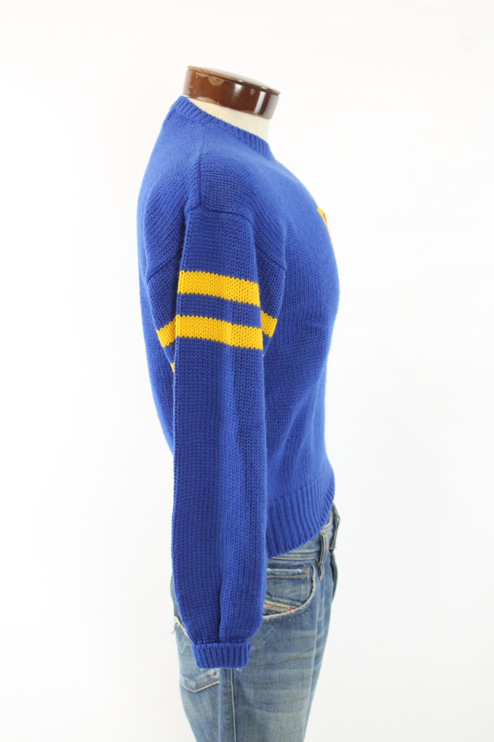 Vintage 80s Coca Cola Sweater Blue Wool Pullover Coke Advertising ...