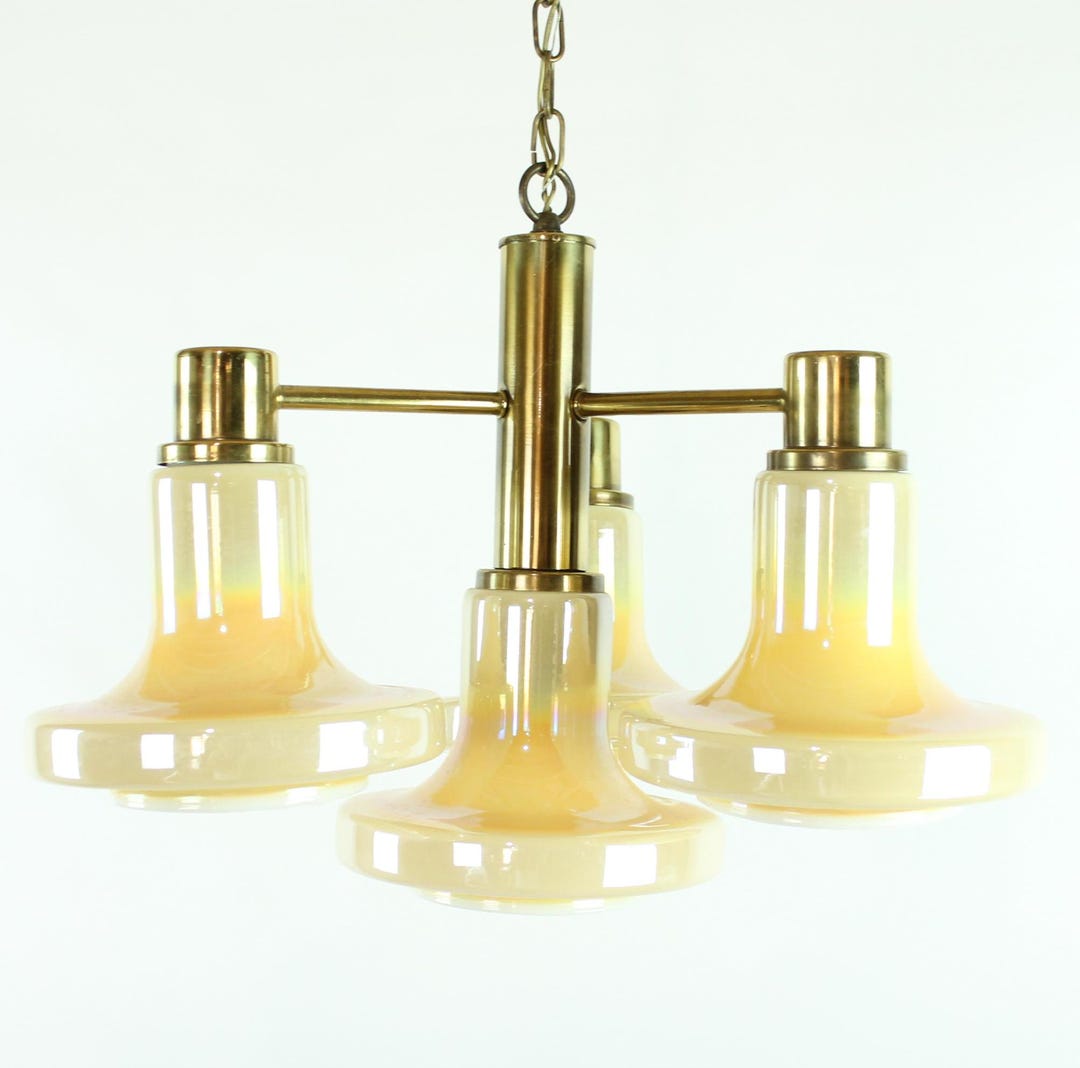 Vintage 70's Light Fixture Chandelier - Etsy