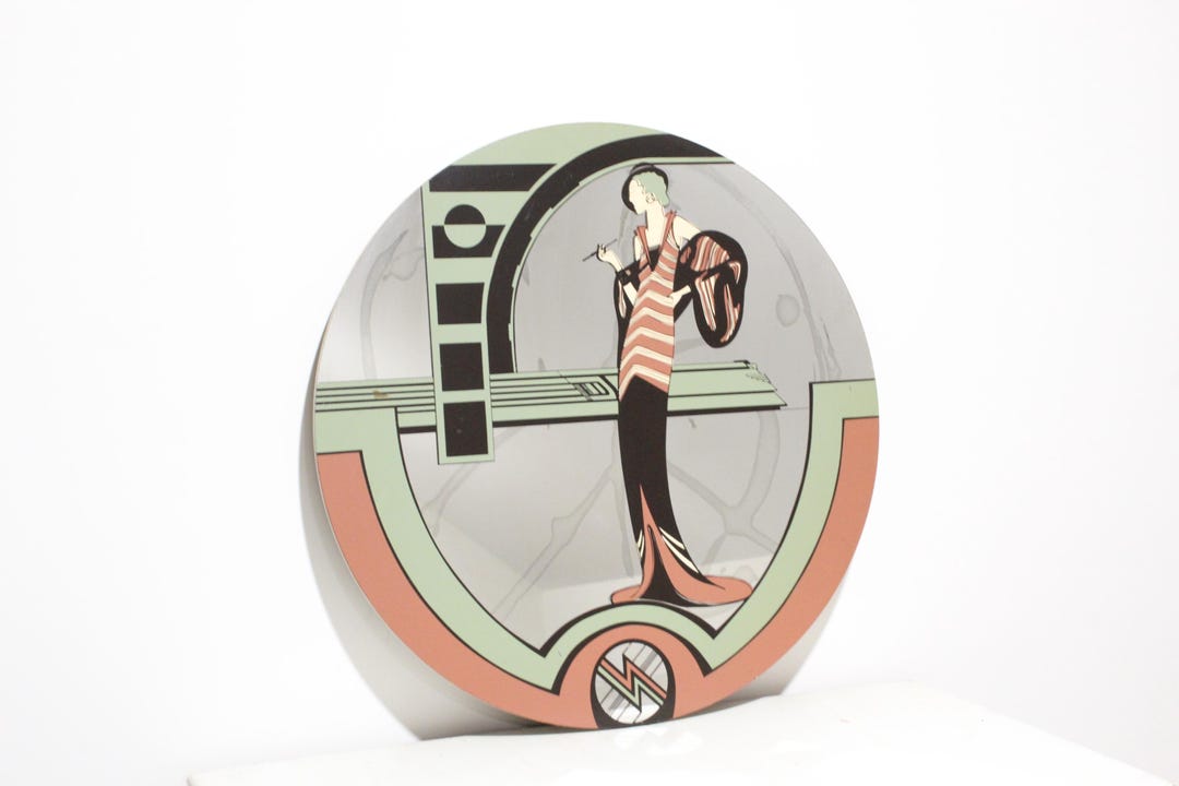 Vintage 80's Art Deco Mirror - Etsy