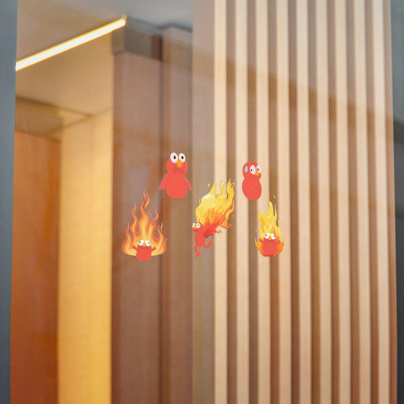 Fire Elmo Sticker Bundle Die-cut DTF Decal | Cute Derpy Elmo Memes ...