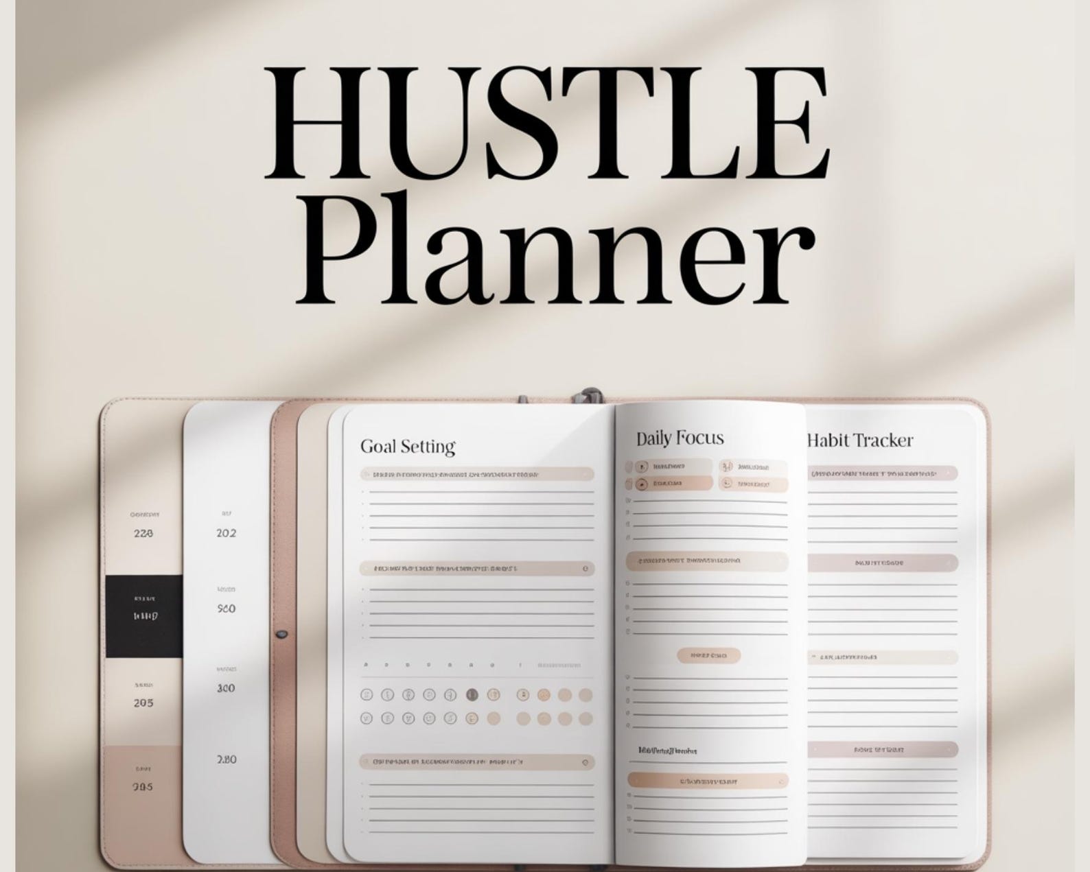 Hustle Planner Printable | Goal Setting, Daily Focus, Weekly & Monthly ...