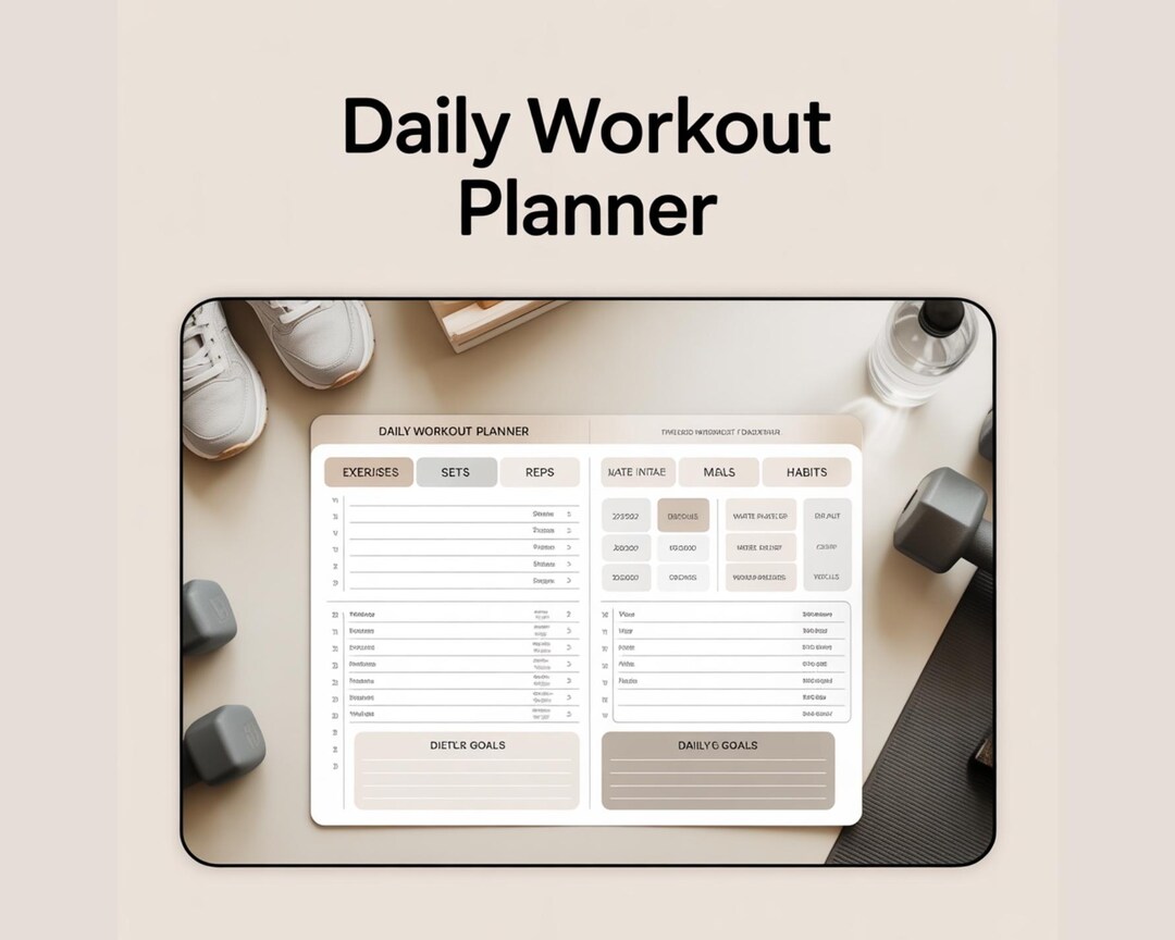 Daily Workout Planner Printable PDF | Fitness & Wellness Planner ...