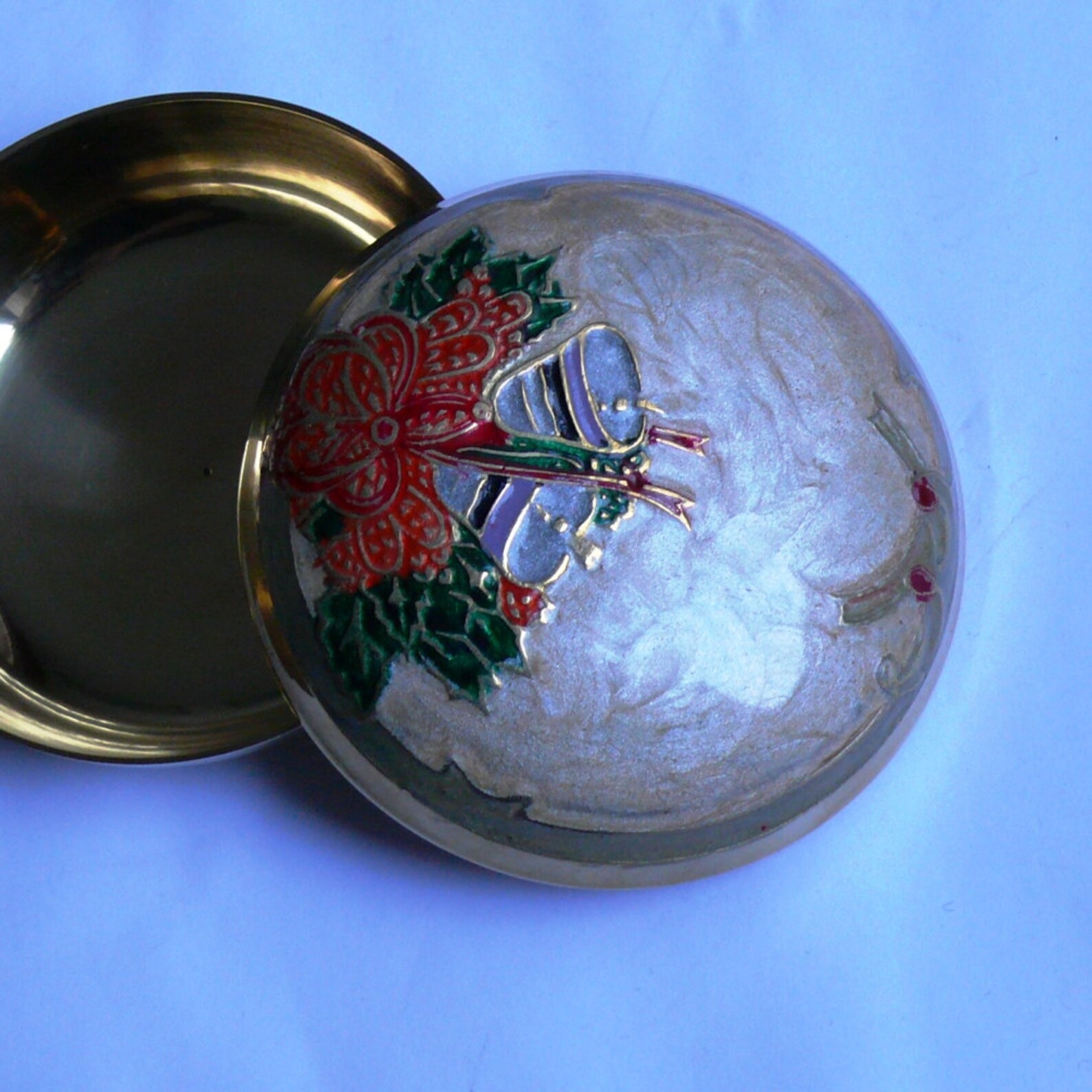 Vintage Brass Box Christmas Present Box Trinket Jewellery or Gift Box ...