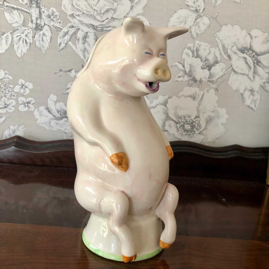 PIG TEAPOT, Quirky and Creepy English Mid-century Jug, Pitcher, Scarce ...