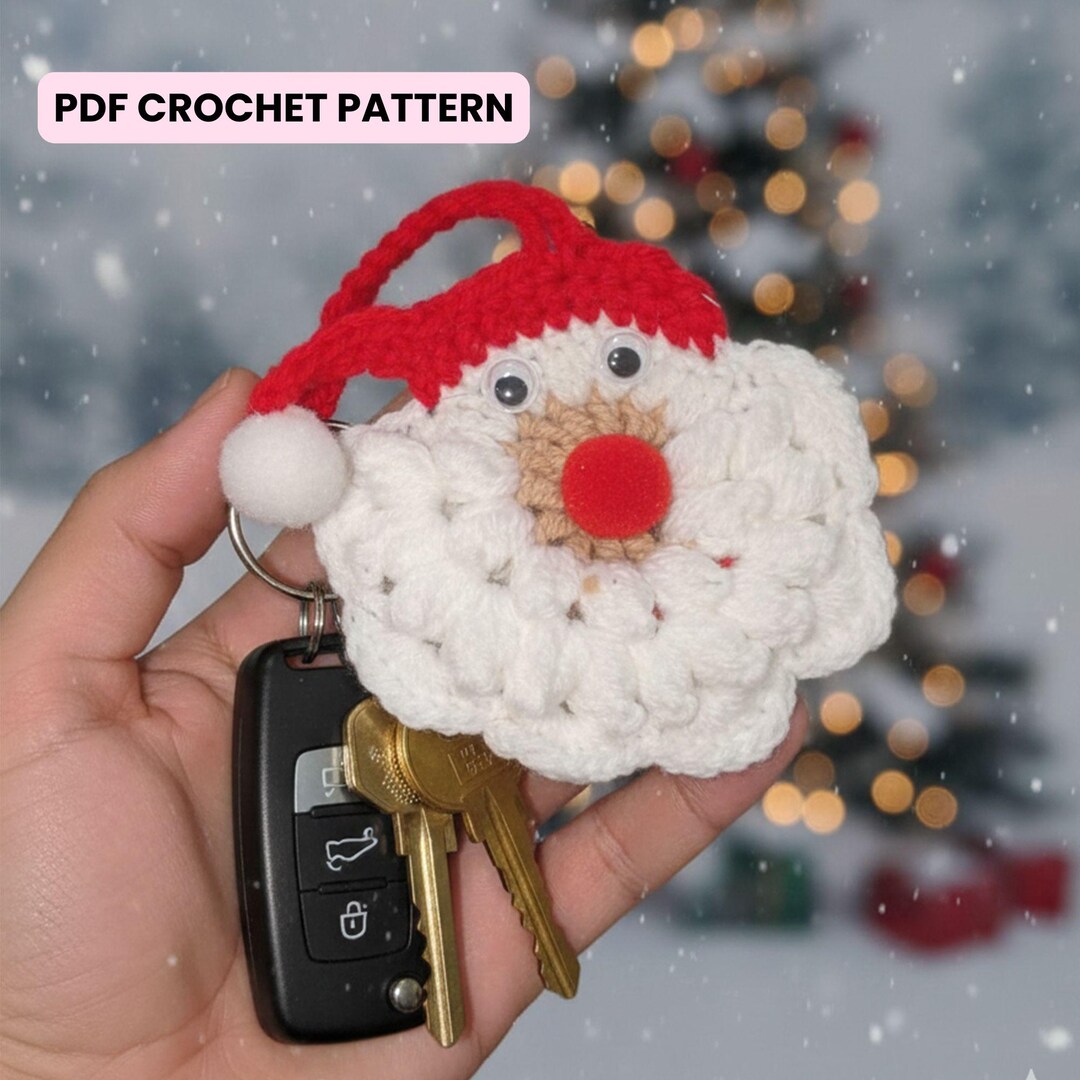 Crochet Santa Keychain PDF Pattern – Ornament, Beginner Friendly - Etsy