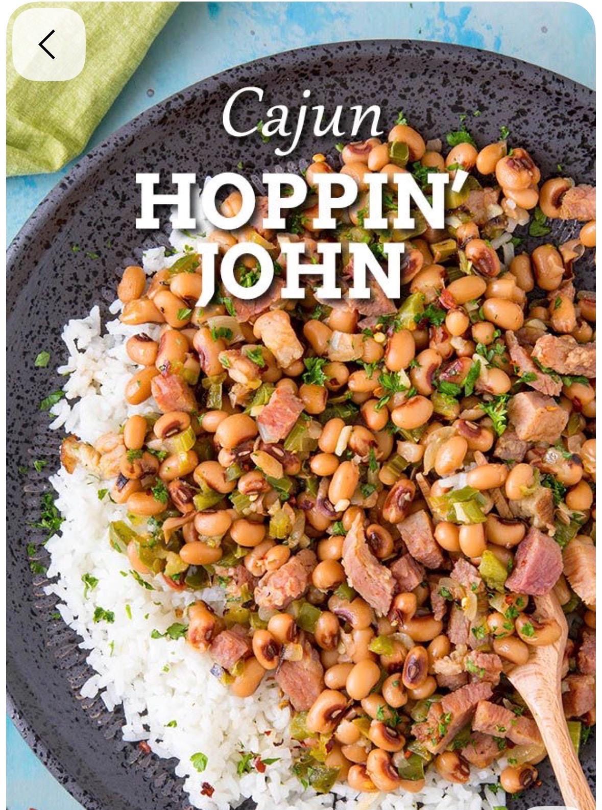 New Years Day Traditional Cajun Hoppin John. Printable Vintage PDF ...
