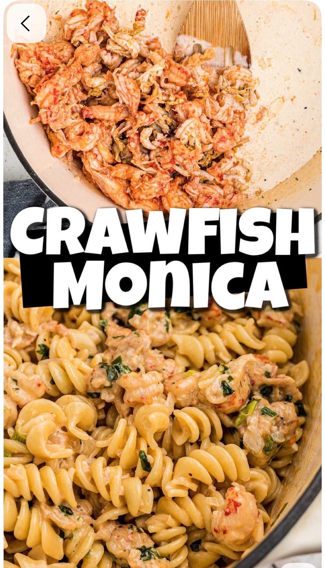 Authentic Cajun Crawfish Monica Recipe Card – Vintage Cream PDF ...