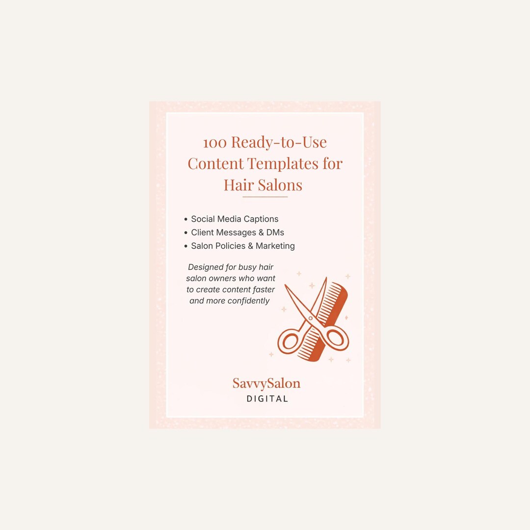 Client Message Templates for Hair Salons – 100 Ready-to-use Messages ...
