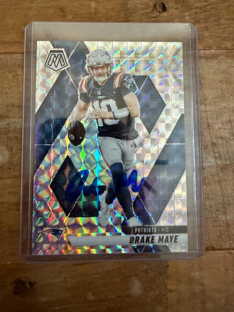 Drake Maye Autographed Card With Cert - Etsy