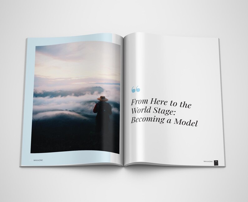Magazine Template | Book Editorial Layout | Travel Magazine | Printable ...