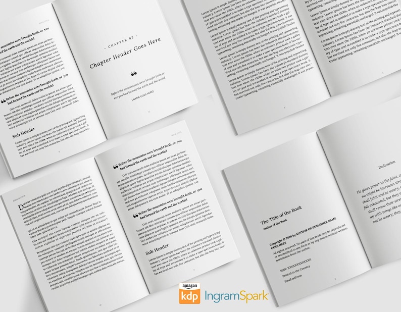 Amazon KDP Interior Adobe Indesign Editable Book Template 6 X 9, 8.5x5 ...