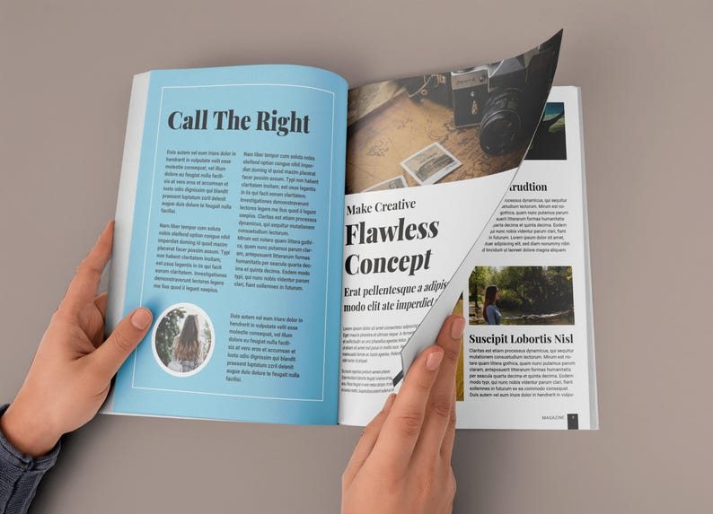 Magazine Template | Book Editorial Layout | Travel Magazine | Printable ...