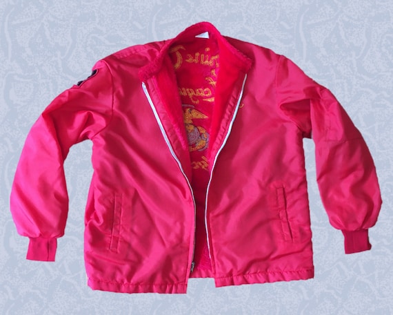 Red USMC Marines Jacket 70s 80s VTG - Gem