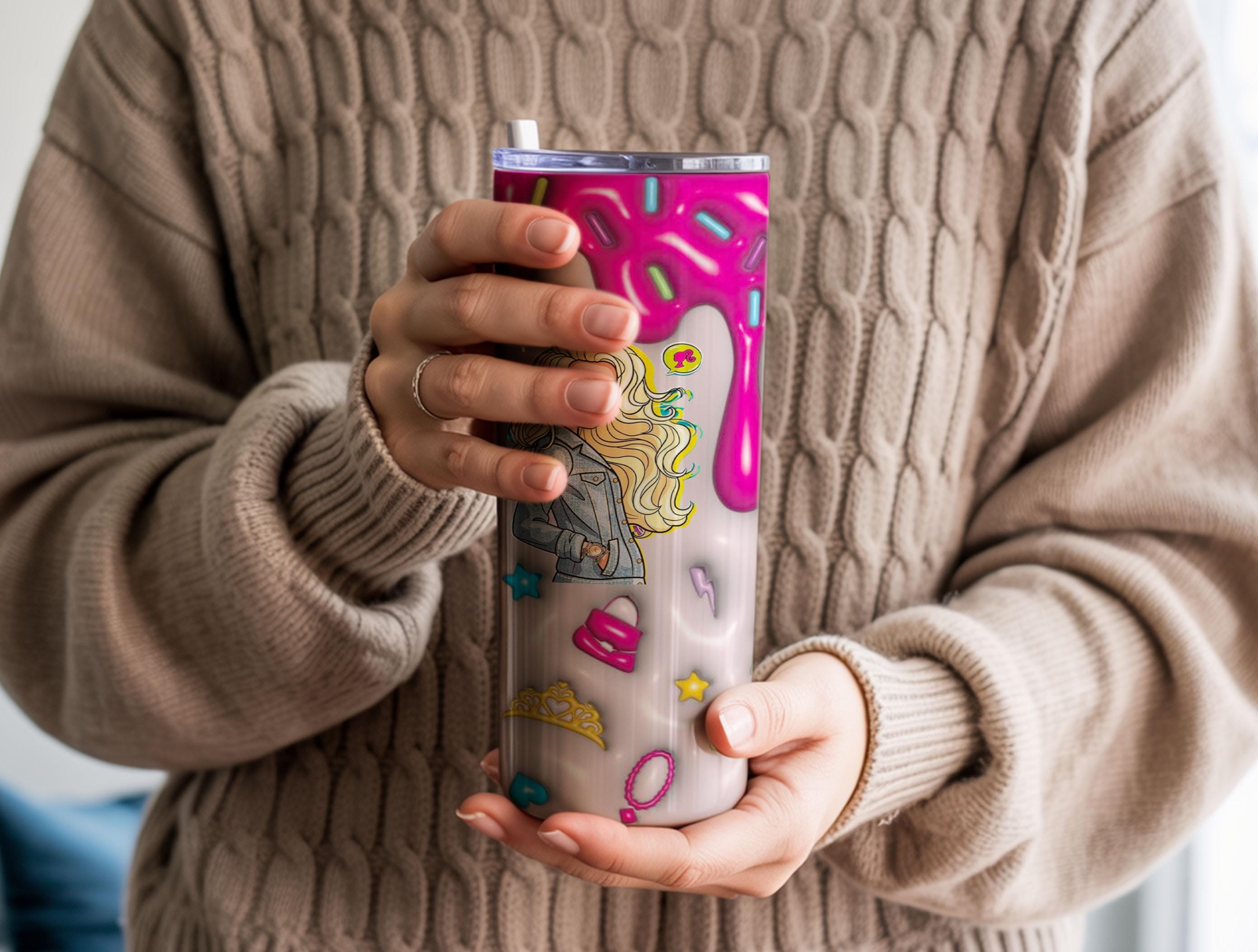 Pink Drip Barbie Tumbler Wrap, 20oz Skinny Sublimation (PNG Digital ...