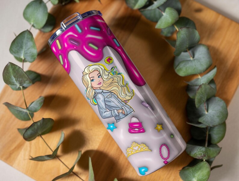 Pink Drip Barbie Tumbler Wrap, 20oz Skinny Sublimation (PNG Digital ...