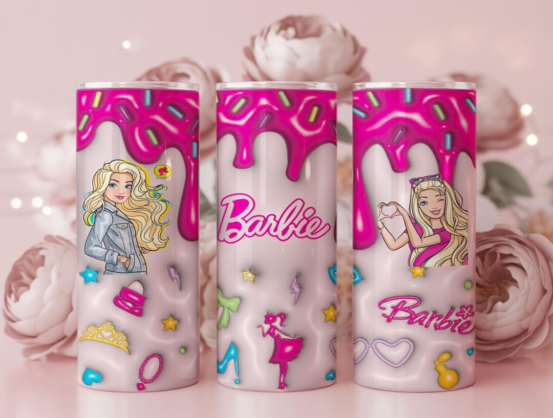 Pink Drip Barbie Tumbler Wrap, 20oz Skinny Sublimation (PNG Digital ...