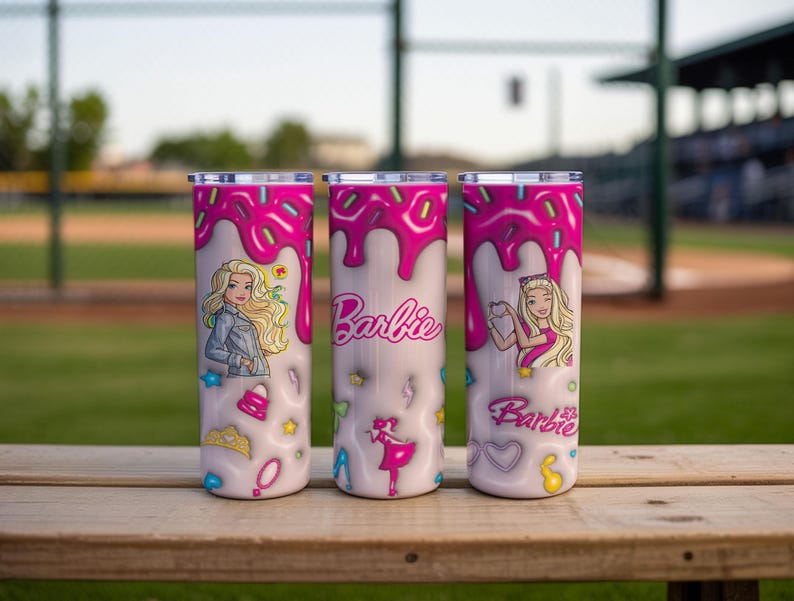 Pink Drip Barbie Tumbler Wrap, 20oz Skinny Sublimation (PNG Digital ...