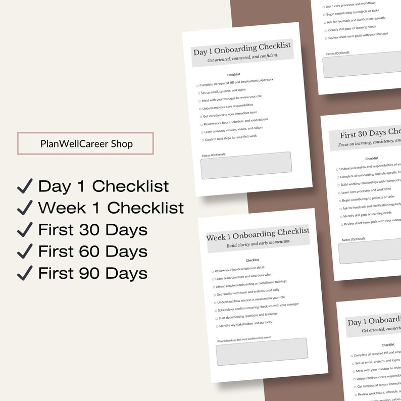 30-60-90 Day Onboarding Checklist for Employees | New Hire First 90 ...