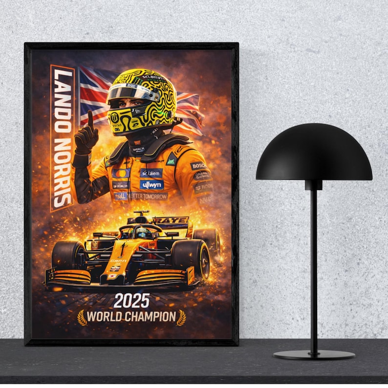 Lando Norris World Champion F1 Poster | Racing Fan Art (digital ...