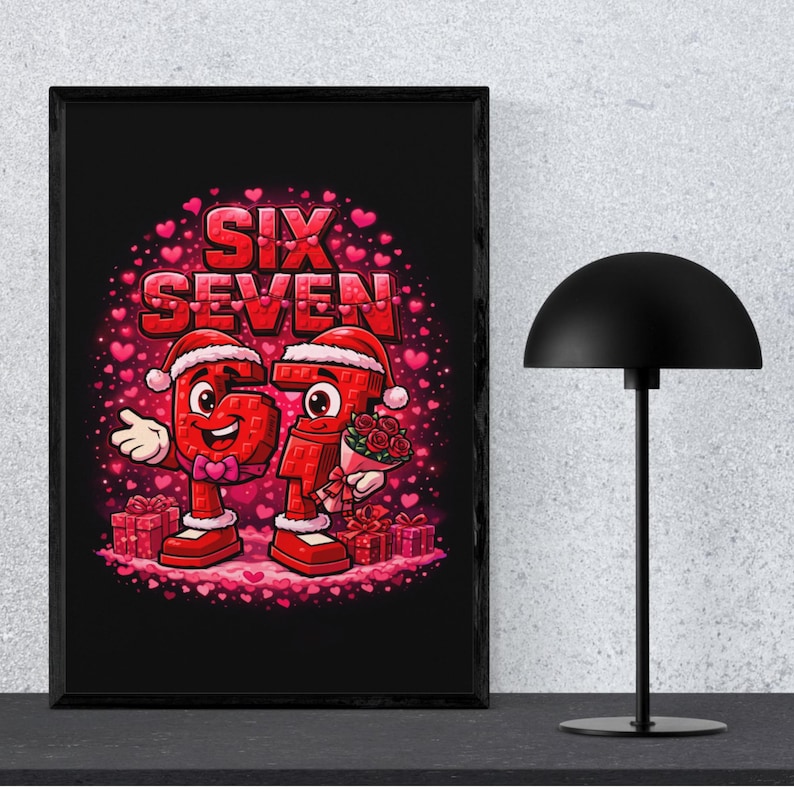 6 7 Six Seven Roblox PNG | Kids Gaming Poster | Valentines | Digital ...