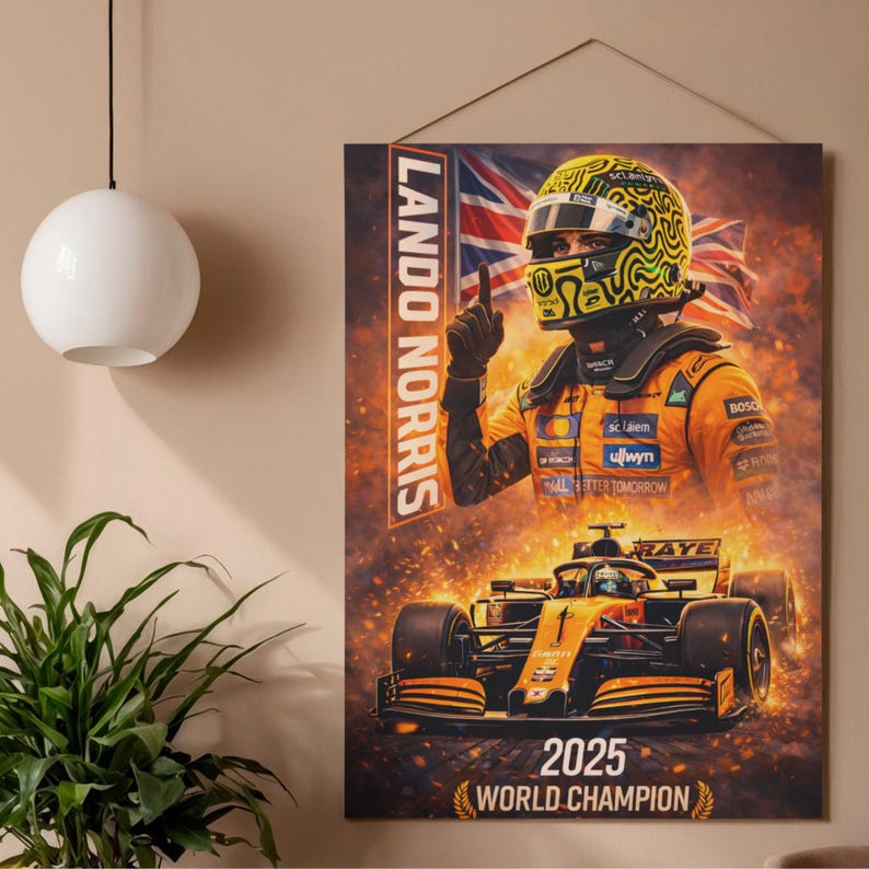 Lando Norris World Champion F1 Poster | Racing Fan Art (digital ...