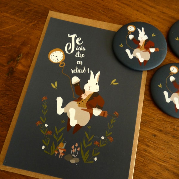 Rabbit Postcard - Etsy