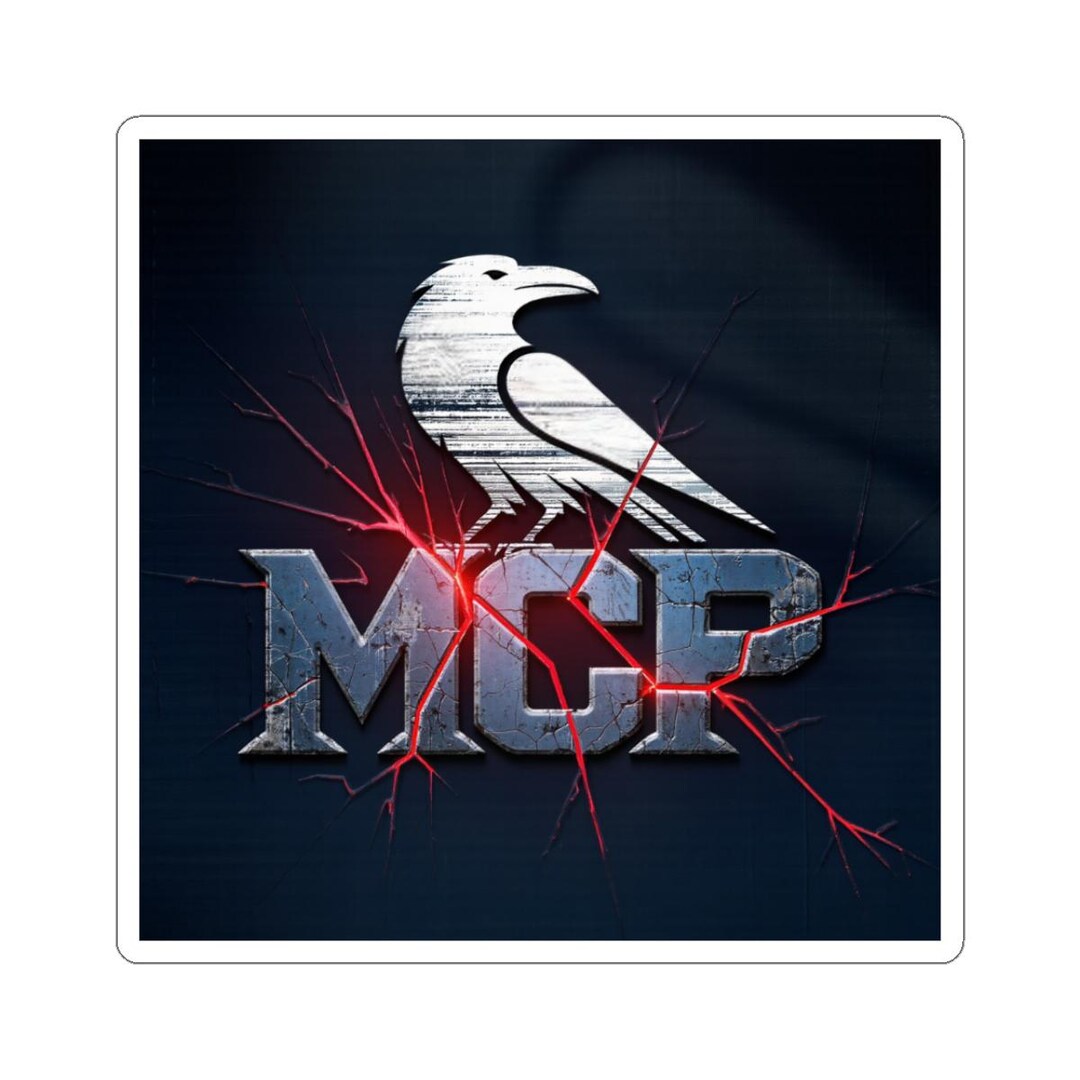 White Crow Logo MCP Kiss-cut Sticker | Dark Grunge Crow Emblem - Etsy