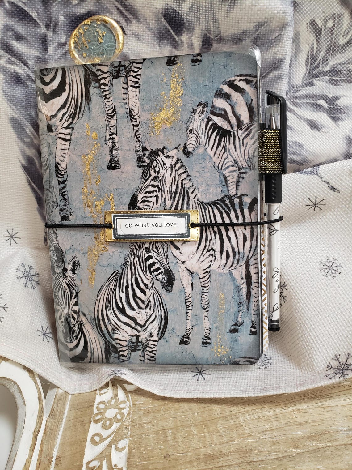 Journal Planner Notebook Handcrafted Zebra Laminated Travelers Notebook ...