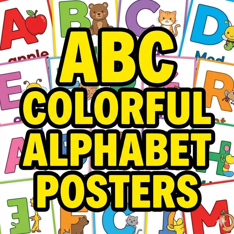 ABC Printable Colorful Alphabet Posters Preschool Learning PDF ...