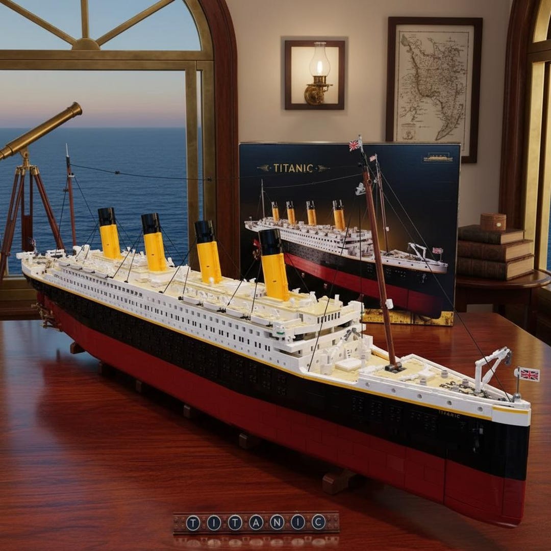 Titanic Building Kit Adult Set Cruise Ship Model Display Desk Piece ...
