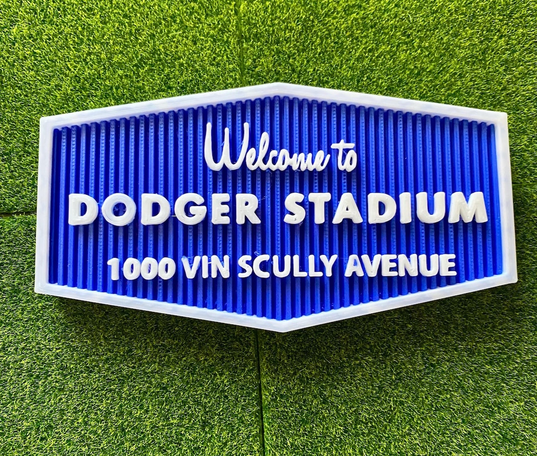 Welcome to Dodger Stadium Sign Replica Los Angeles Baseball Fan Gift ...