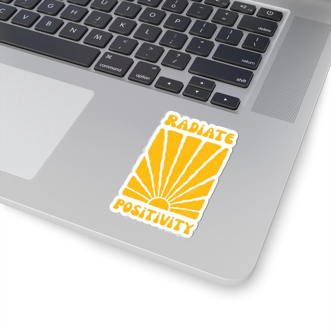 Retro Sunburst Sticker | Radiate Positivity, Laptop Decal - Etsy