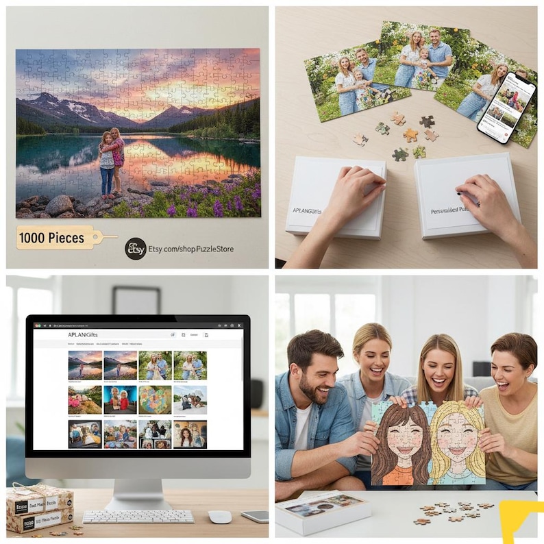 Personalized Photo Puzzle, Custom Jigsaw for Adults Kids, 35 300 500 ...