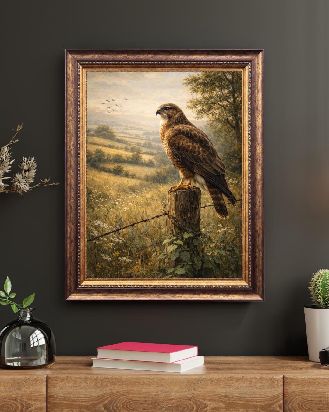 Buzzard Art Print – Rustic Bird of Prey, Countryside Wall Decor - Etsy UK