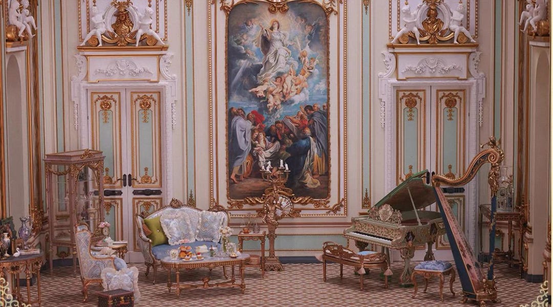 Handmade the Baroque Dollhouse – 1:6/12 Scale Luxury Miniature ...
