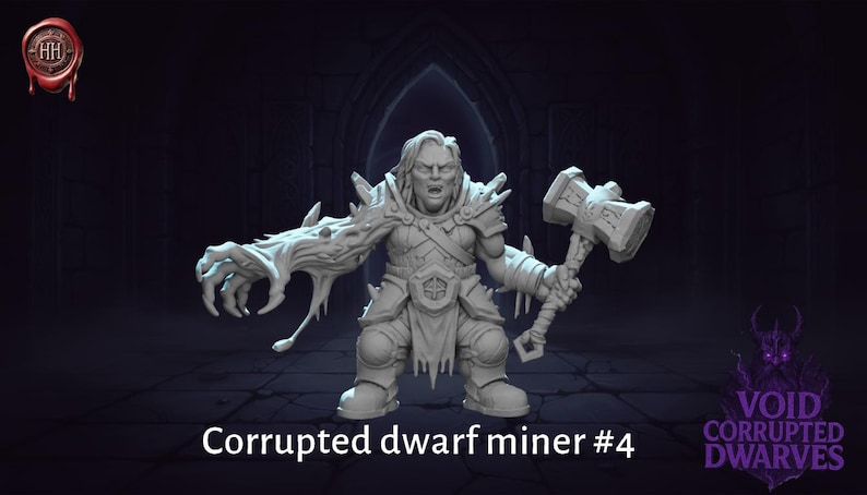 28-32mm Scale Corrupted Dwarven Miners - Etsy