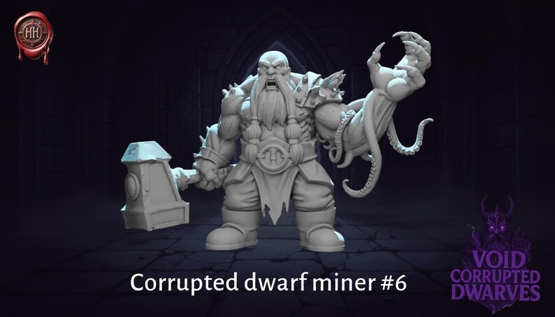 28-32mm Scale Corrupted Dwarven Miners - Etsy