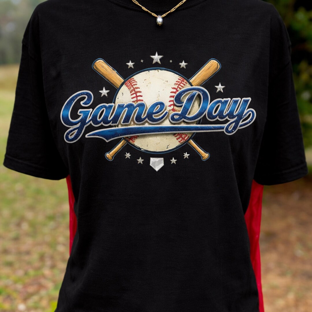 Game Day PNG, Baseball Png, Game Day PNG, Faux Metallic Png, Home Run ...