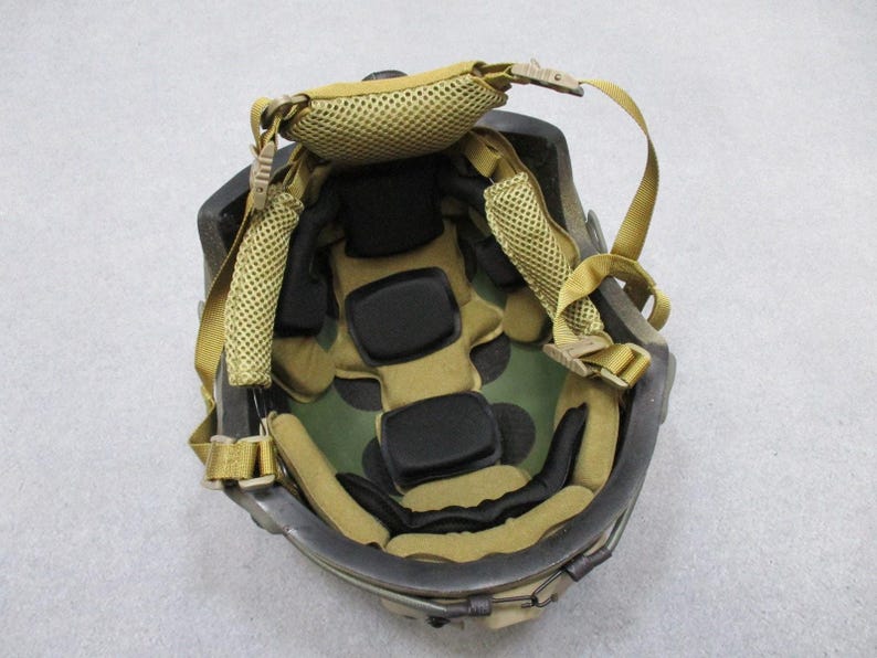 Custom Modified Advanced Combat Helmet ACH Medium W. Rails Shroud ...
