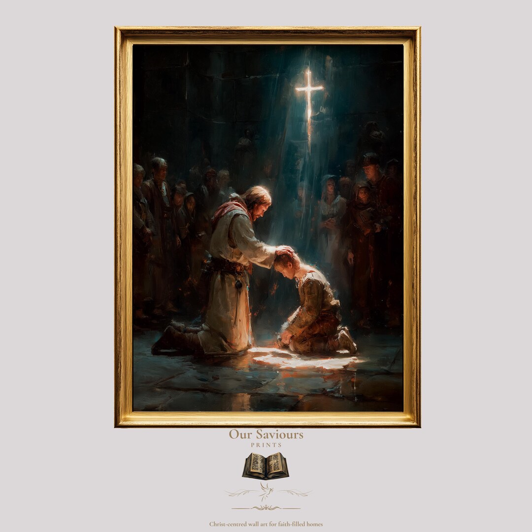 Sacred Ordination Printable - Reverent Blessing Scene, Dramatic ...