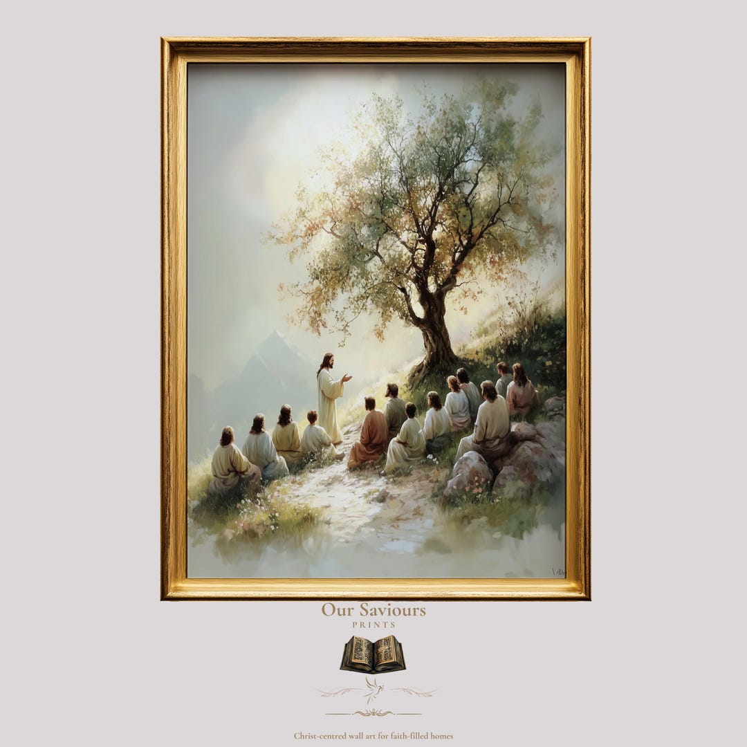 The Parable of the Fig Tree - Peaceful Jesus Teaching Art, Christian ...