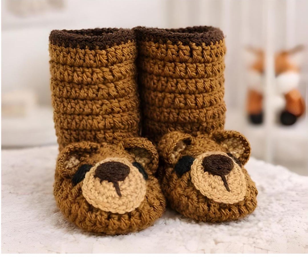 Crochet Baby Booties |woodland Animal Baby Shoes - Etsy