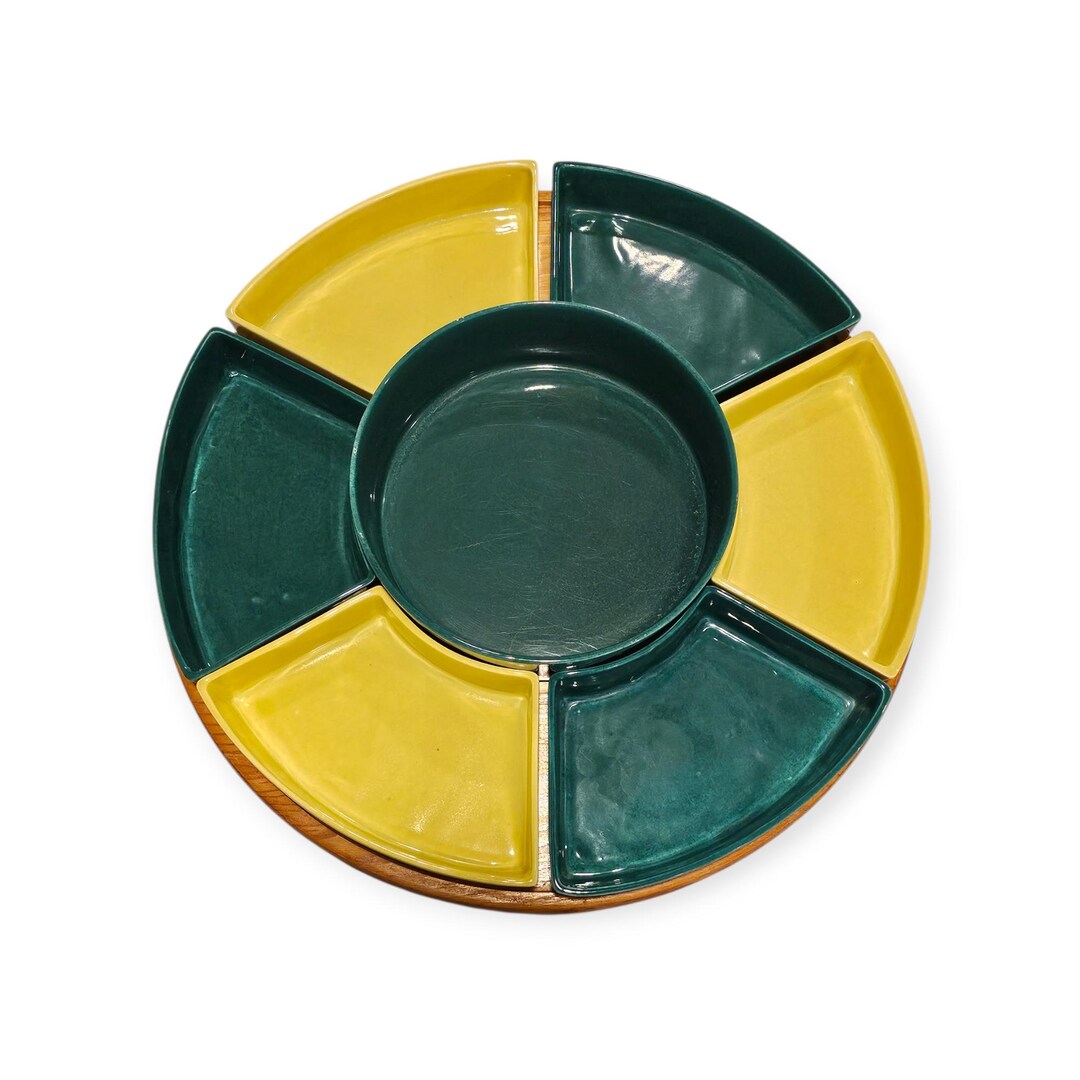 Sylvan California Pottery Lazy Susan Serving Set. Vintage 1950s - Etsy