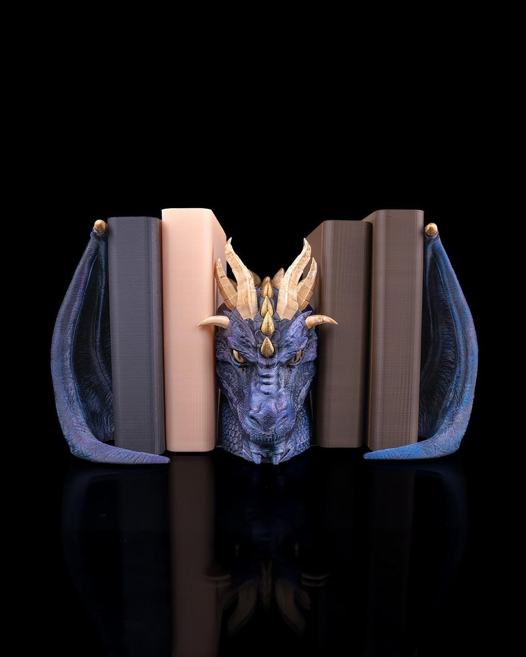Dragon Bookend End of the Hoard | Dragon Bookend Dnd Decor | Gift for ...