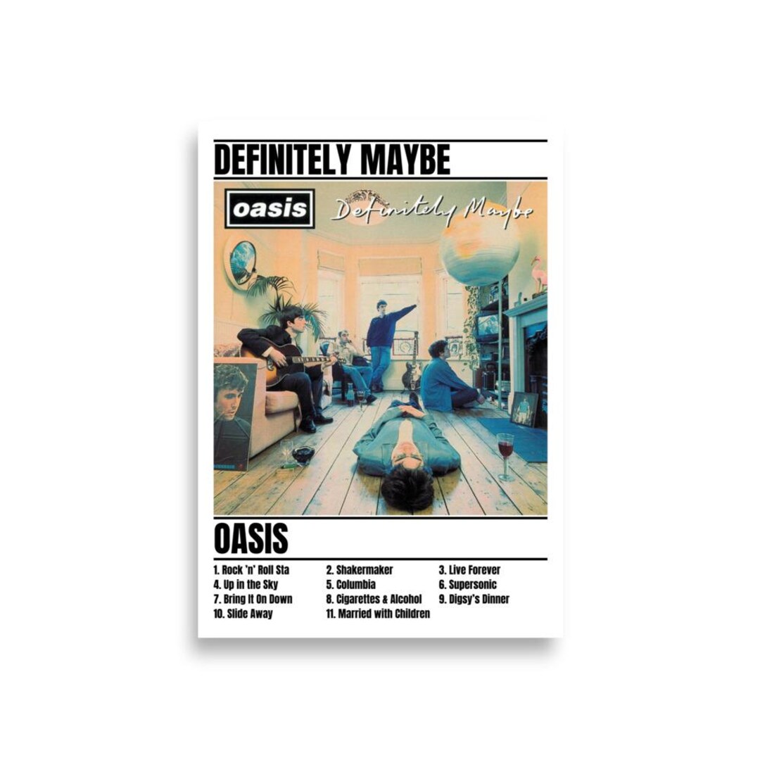 Definitely Maybe - Oasis - Album Poster - Etsy UK