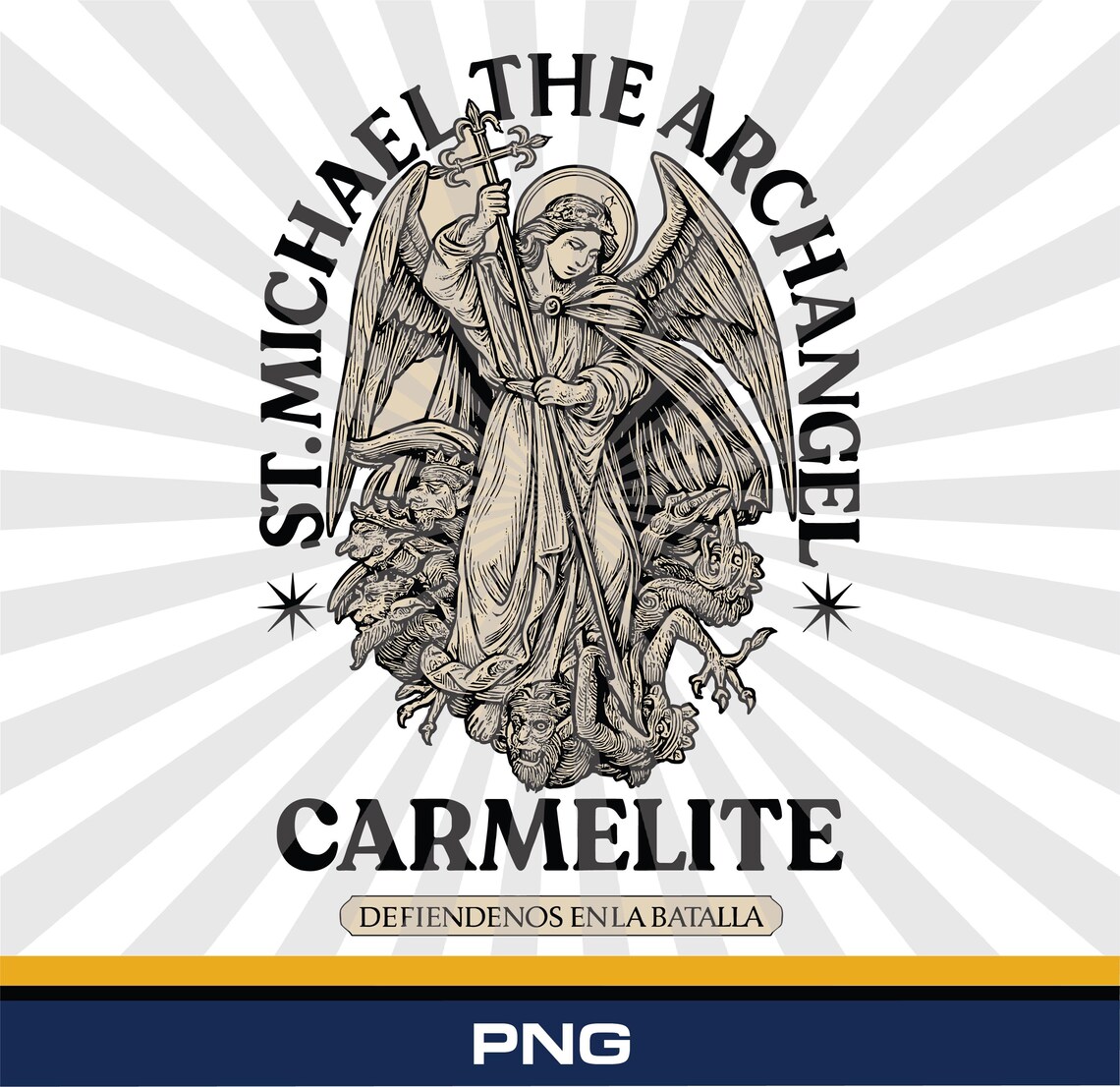 Archangel St Michael PNG Design - Etsy