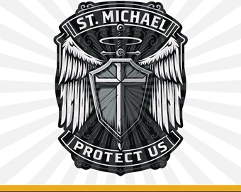 Archangel St Michael PNG Design - Etsy