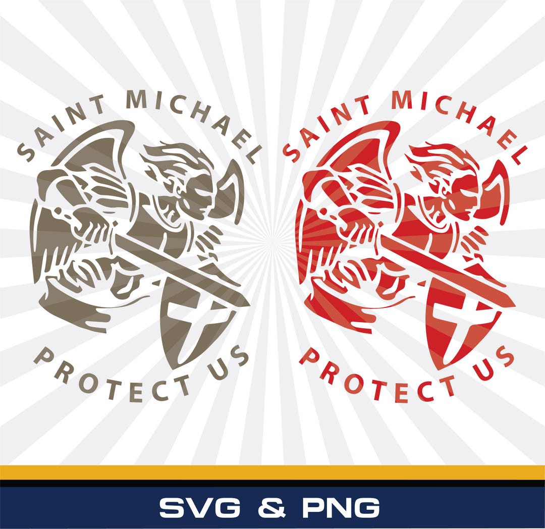 Archangel St Michael SVG and PNG Design - Etsy